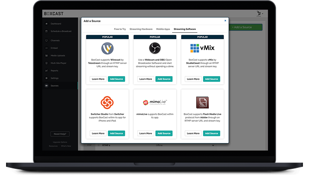 RTMP Encoders + Live Streaming Integrations | BoxCast